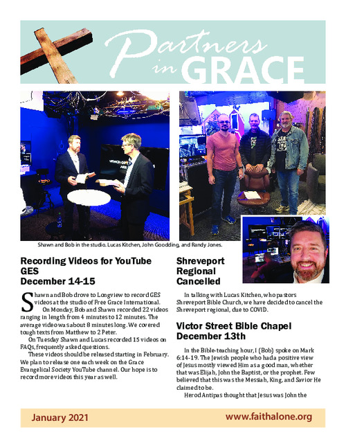 Partners in Grace – January 2021 – Grace Evangelical Society