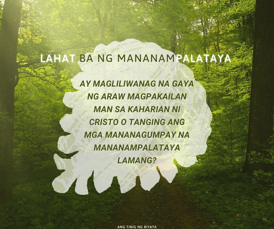 Sino Ang Mga Matuwid Sa Parabula Ng “Mabuting Binhi At Pangsirang Damo ...